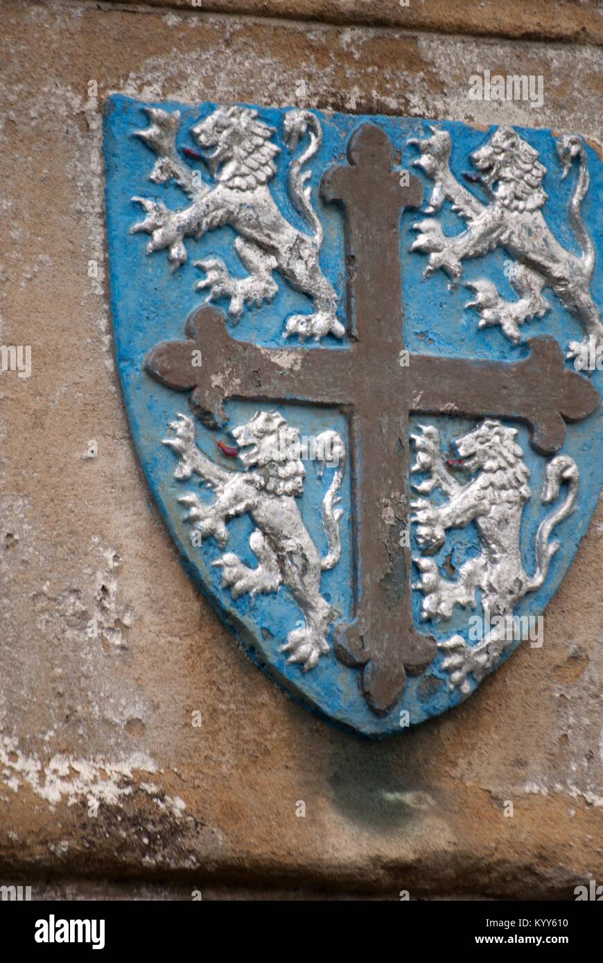 Coat of arms on building, Sedgefield, County Durham Stock Photo - Alamy