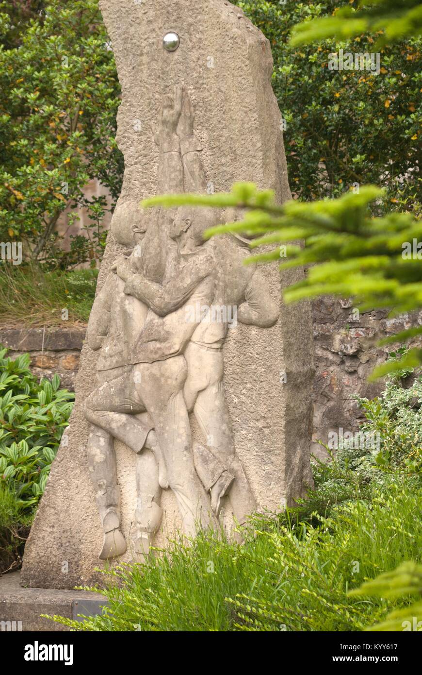 The Shrove Tuesday Football Game Statue, Sedgefield, County Durham ...
