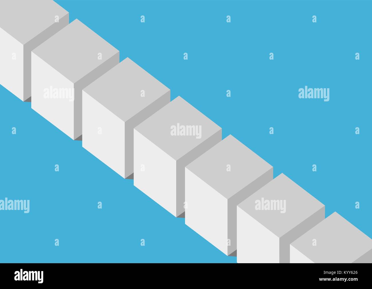 Flat design vector illustration of 3D boxes or blocks. Concept for ...