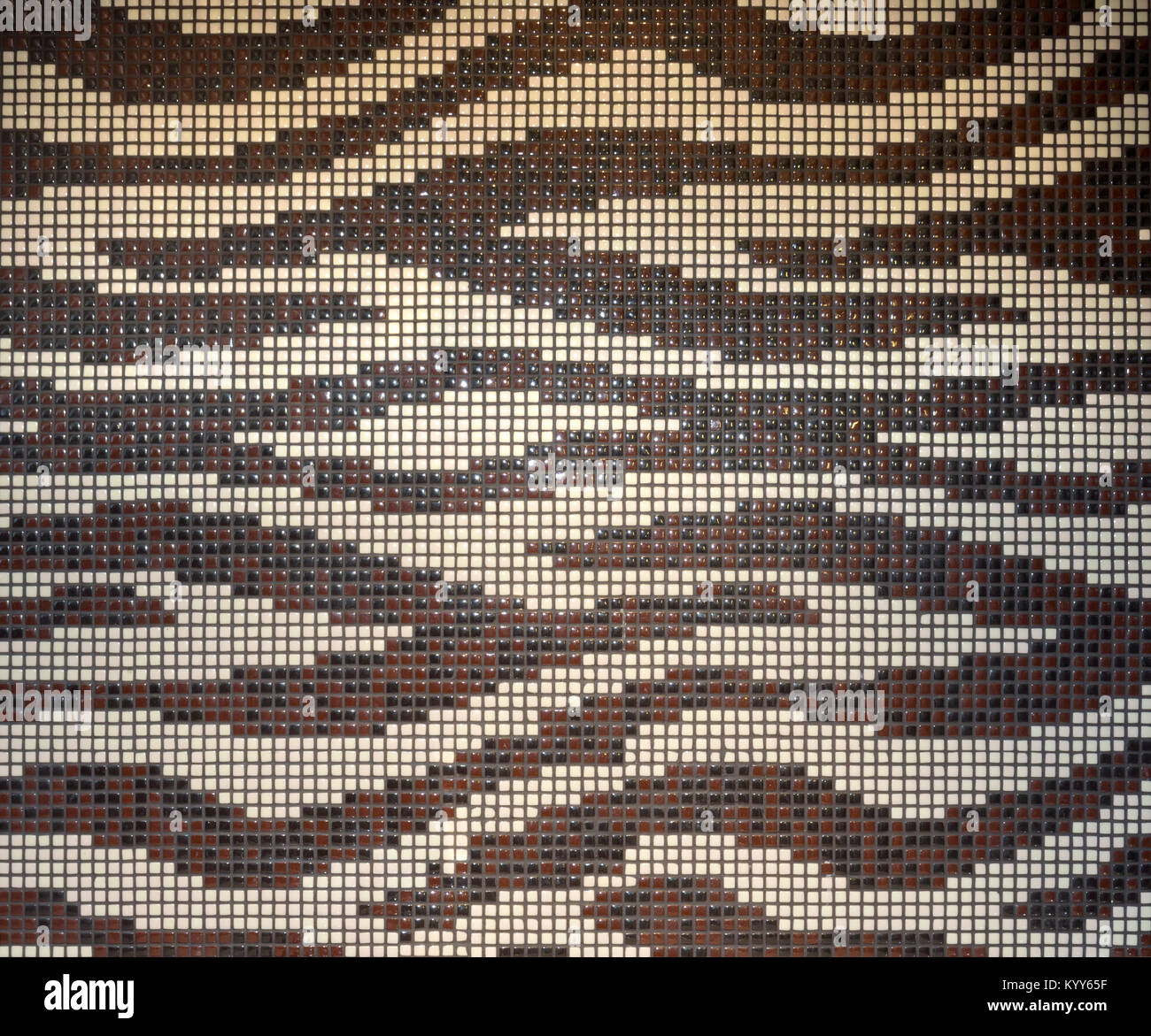 Wave pattern in a bathroom mosaic wall tile decoration Stock Photo - Alamy