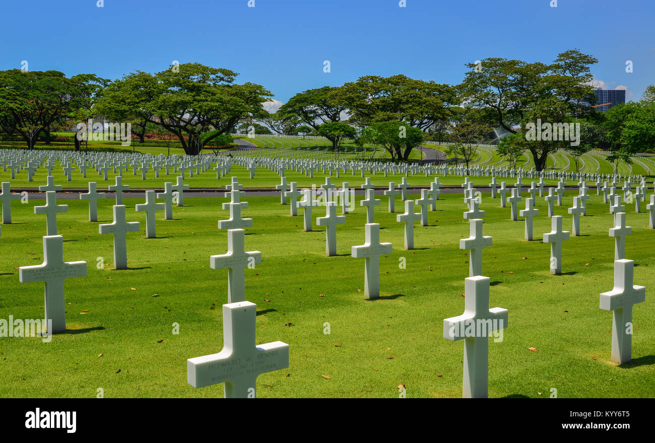 Manila, Philippines - Apr 14, 2017. Manila American Cemetery and ...