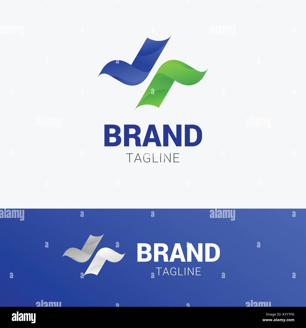 Abstract Cross Wave Logo with simple gradient Stock Vector Image & Art ...