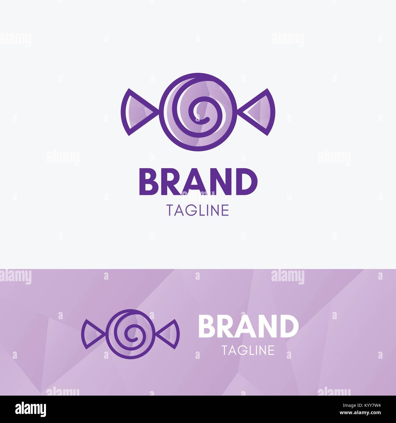 Candy Geometric Logo template icon symbol with violet color Stock ...