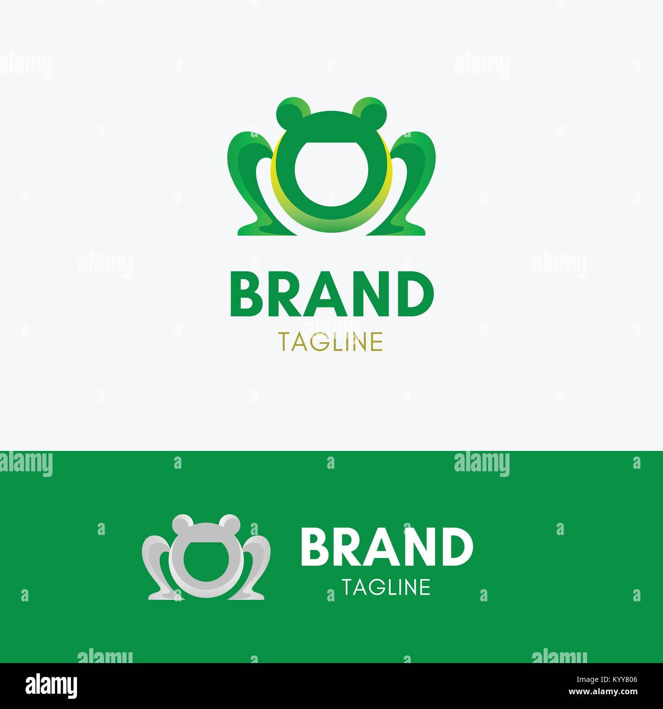 Frog Logo template element symbol with green shiny color Stock Vector ...