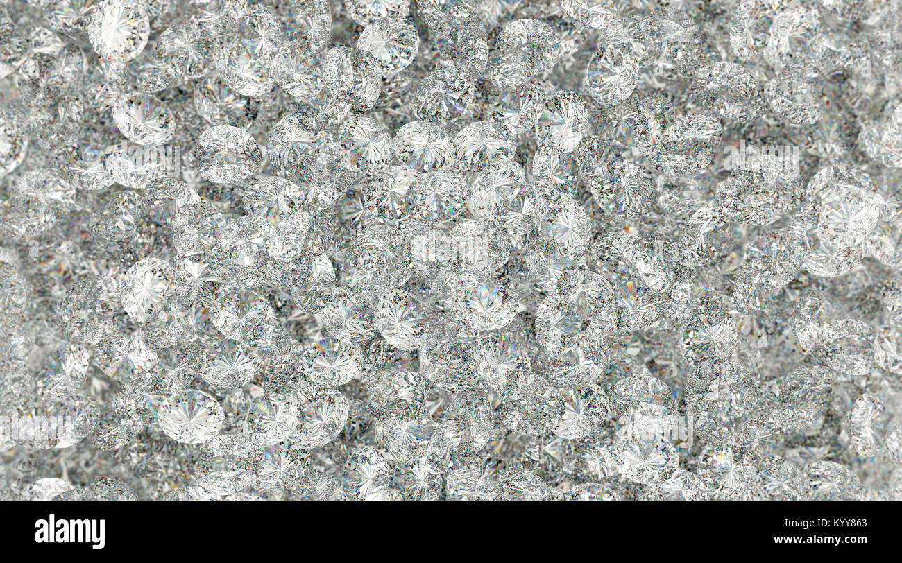 texture, lot of diamonds isolated on white background, 3d illustration ...