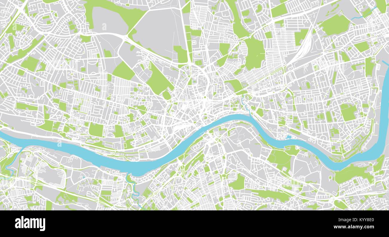 Newcastle upon tyne street map hi-res stock photography and images - Alamy
