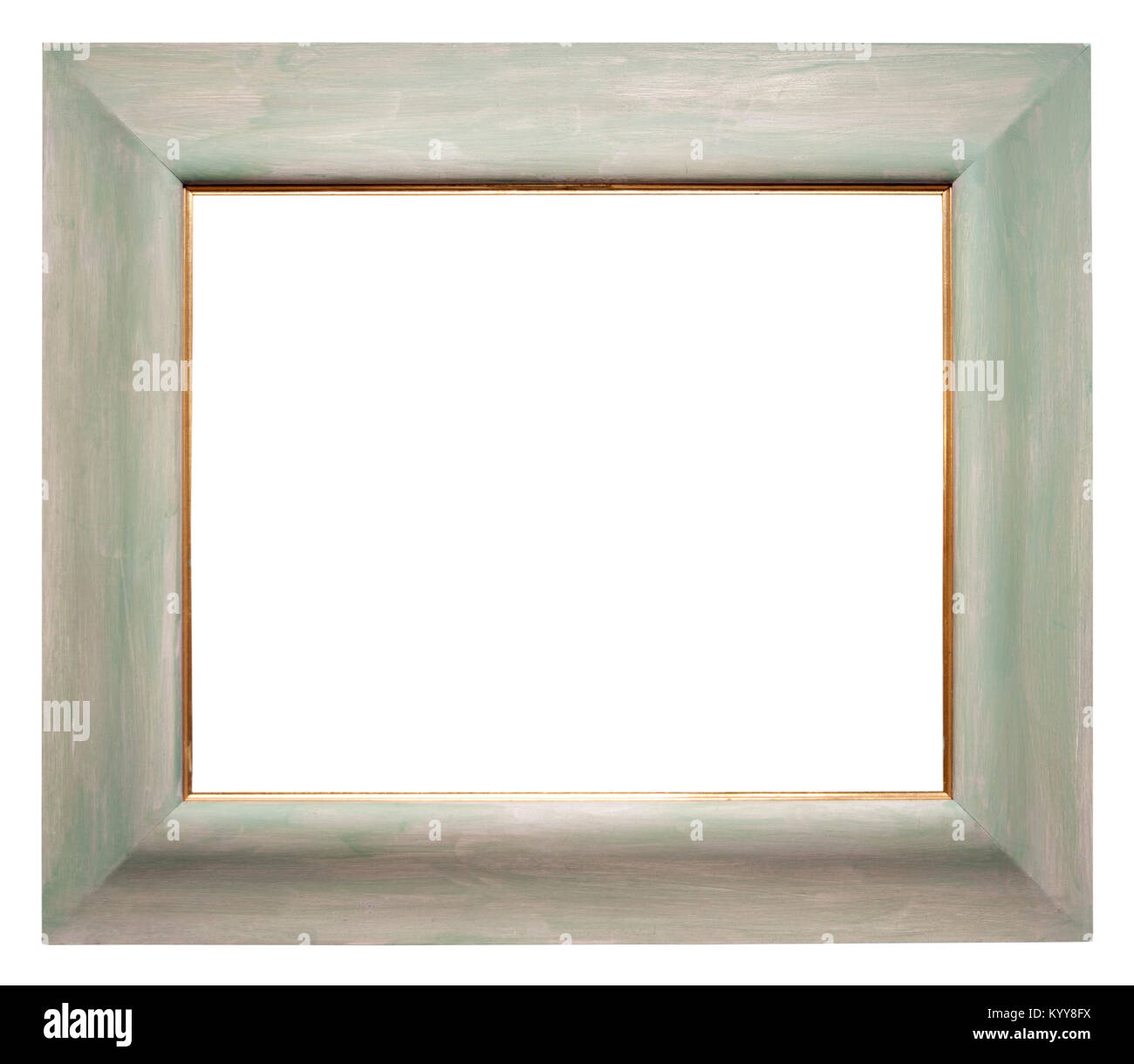 Empty picture frame isolated on white, landscape format, in a ...