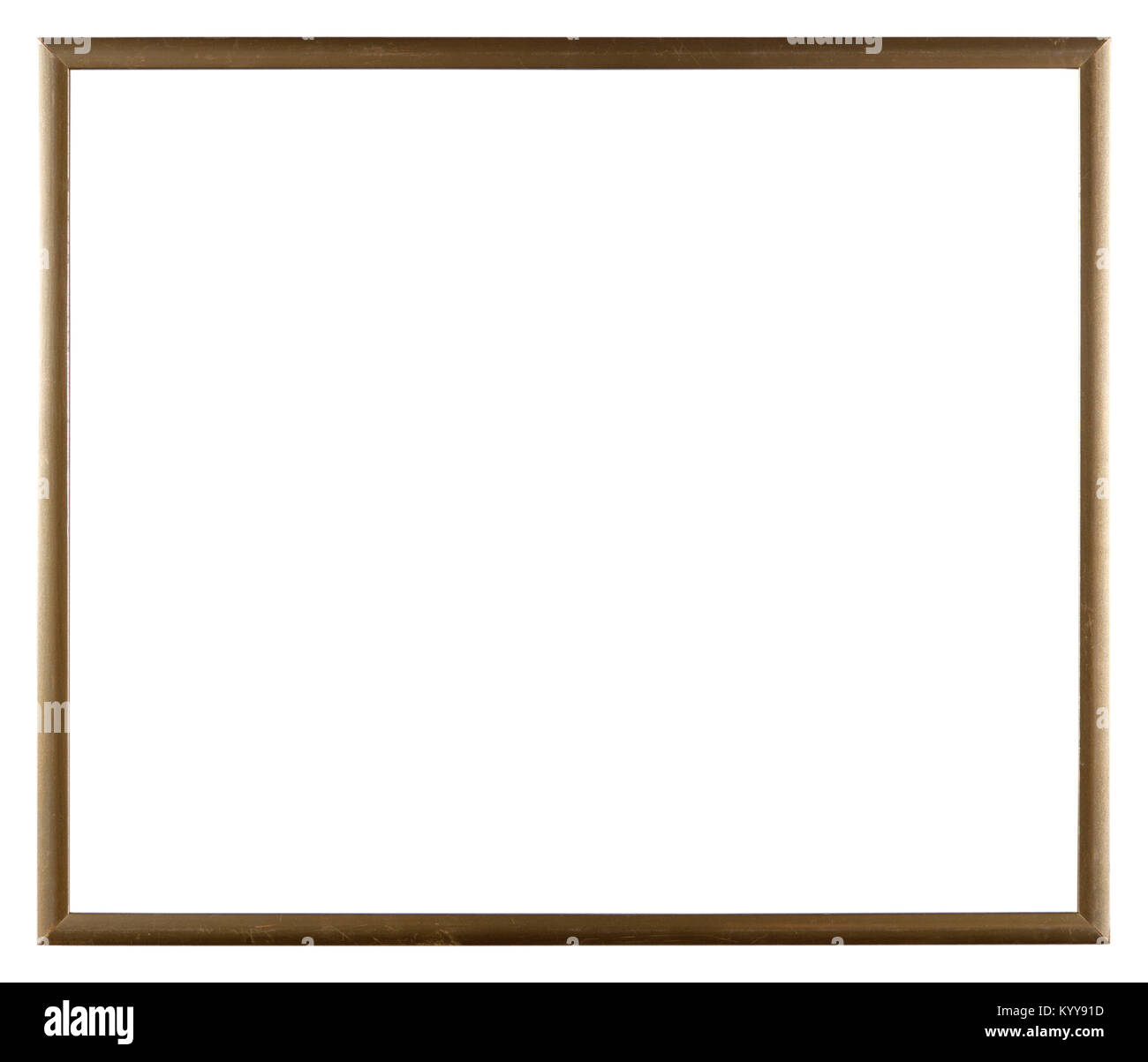 Empty picture frame isolated on white, landscape format, simple modern ...