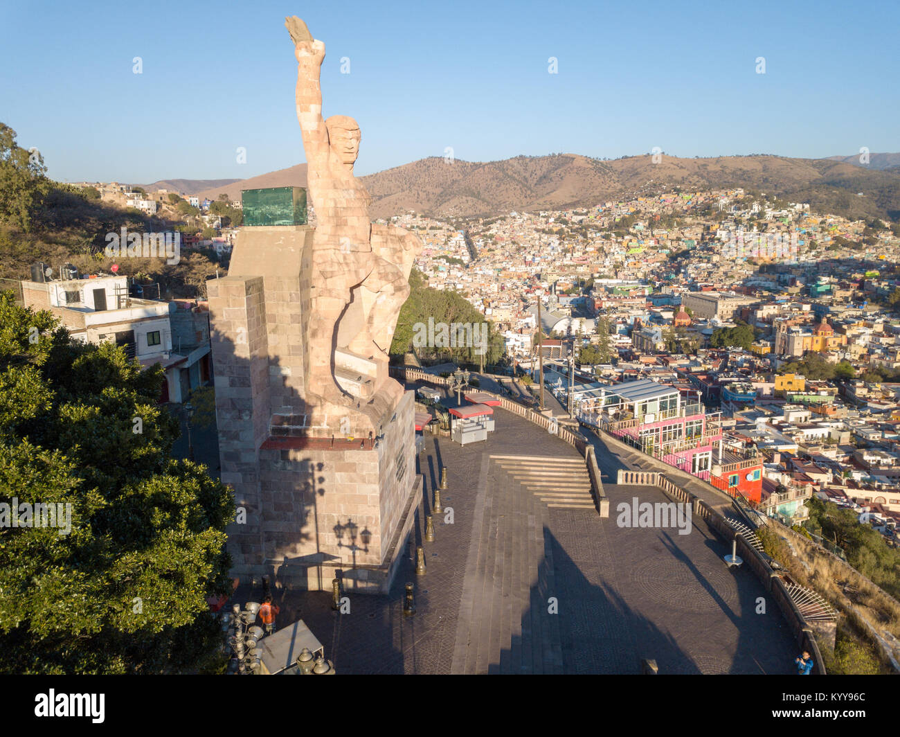 Monumento al Pipila, Statue of al Pipila, Guanajuato, Mexico Stock ...