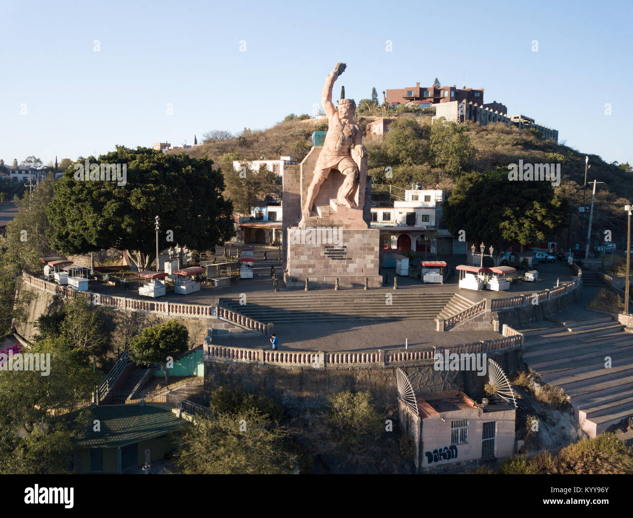 Monumento al Pipila, Statue of al Pipila, Guanajuato, Mexico Stock ...