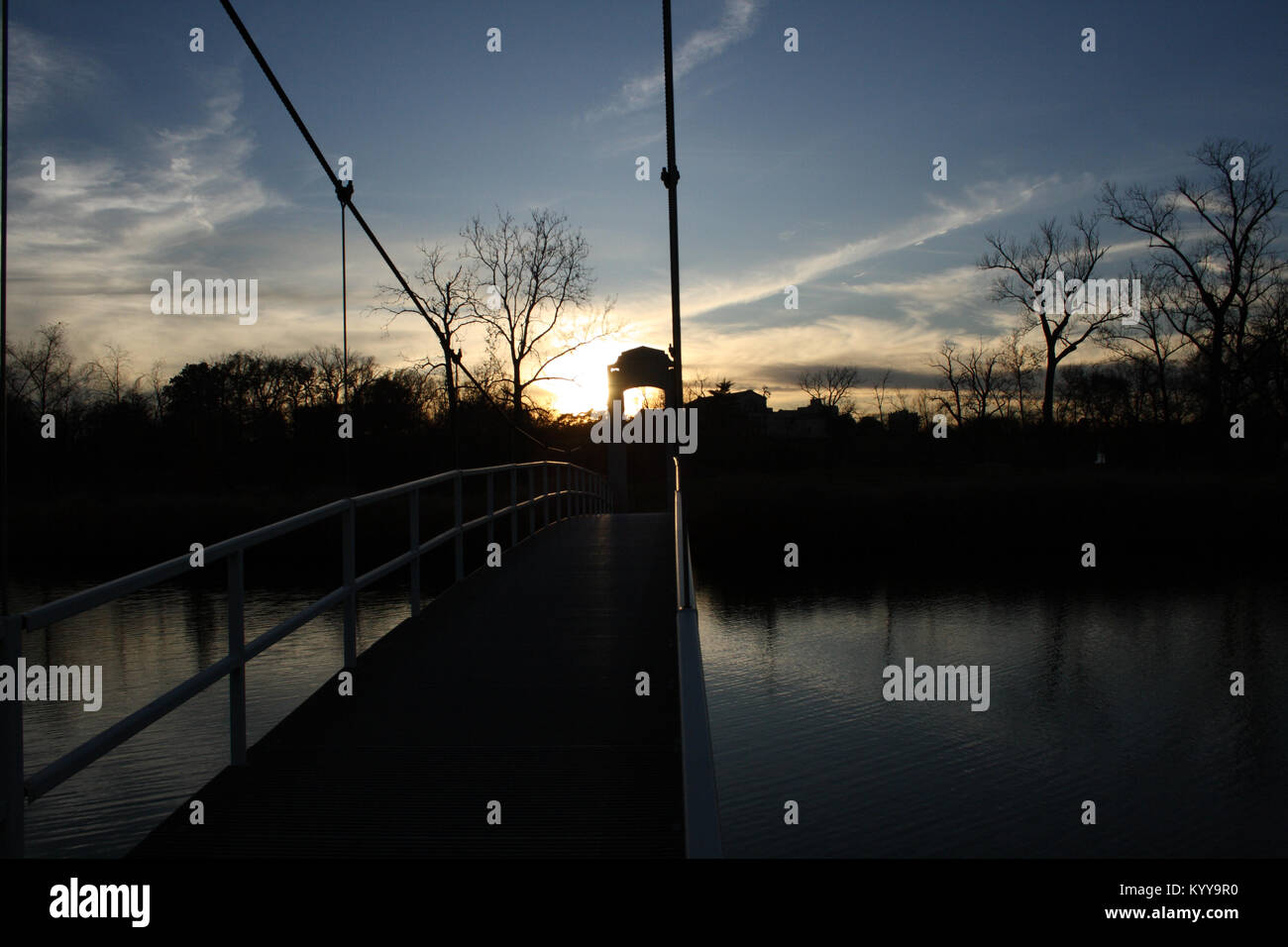 Bridge To Sunset Stock Photo - Alamy