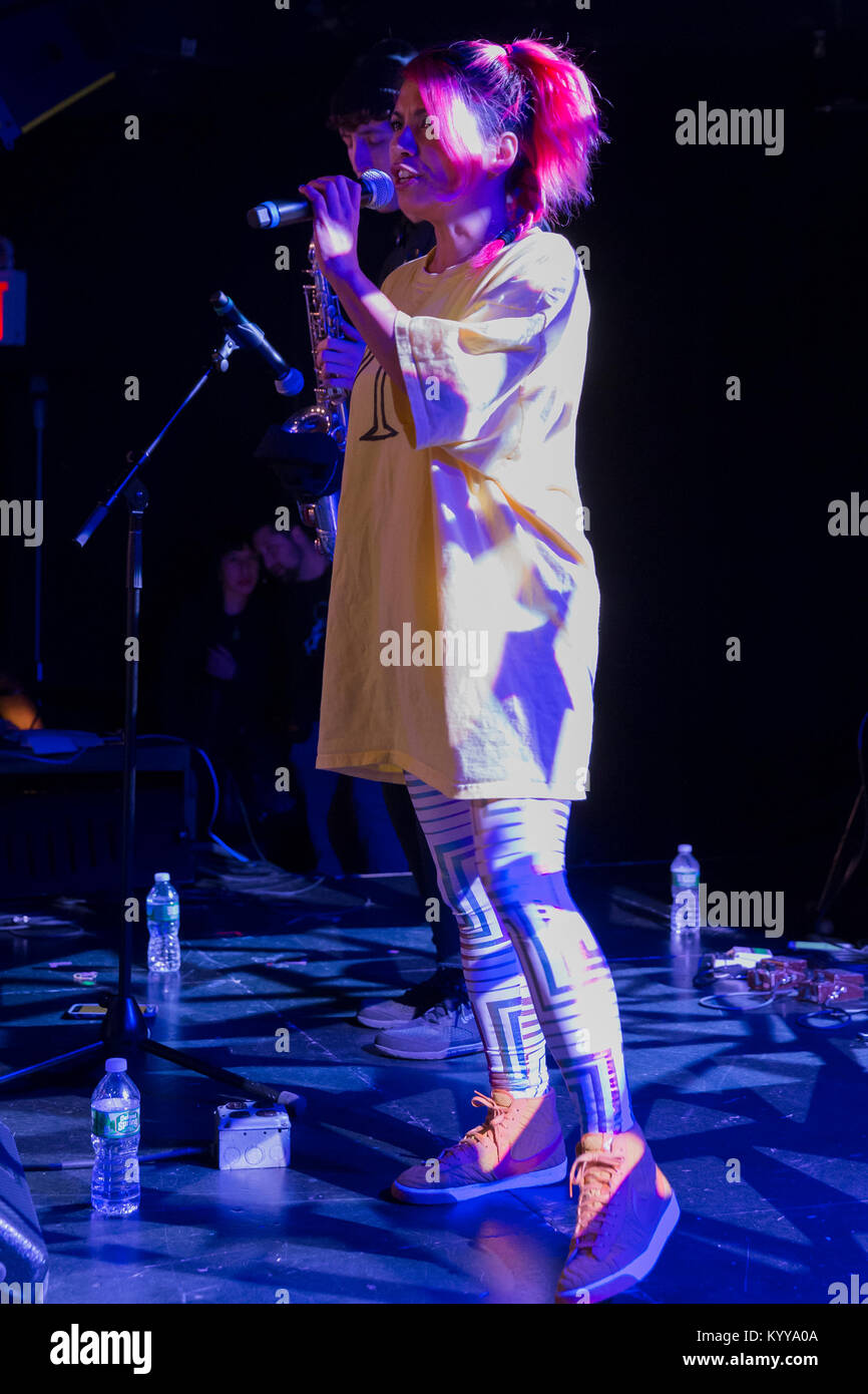 Band Knower with singer Genevieve Artadi performs during 2018 New York ...