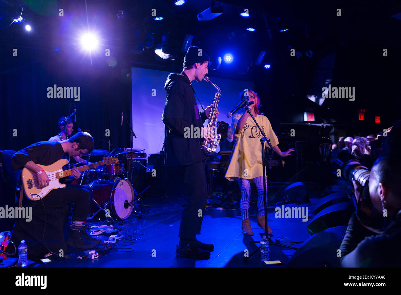 Band Knower with singer Genevieve Artadi performs during 2018 New York ...