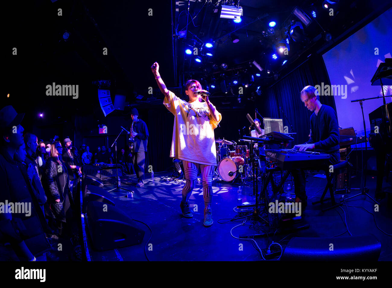 Band Knower with singer Genevieve Artadi performs during 2018 New York ...