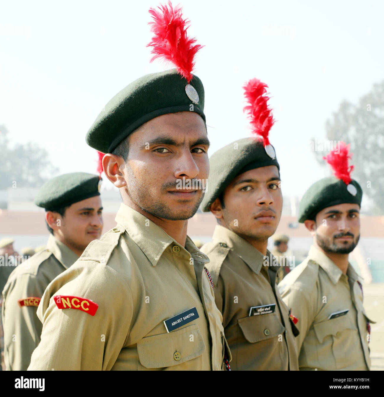 Jammu, India. 16th Jan, 2018. National Cadets Corps (NCC) march during ...