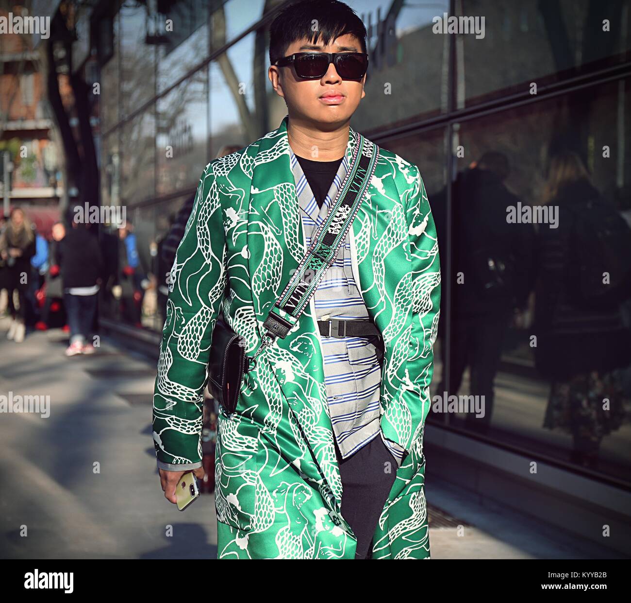 Milan, Italy. 13th Jan, 2018. MILAN- 13 January 2018 Declan Chan on the ...