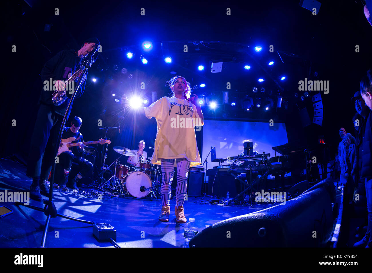 New York, United States. 11th Jan, 2018. Band Knower with singer ...