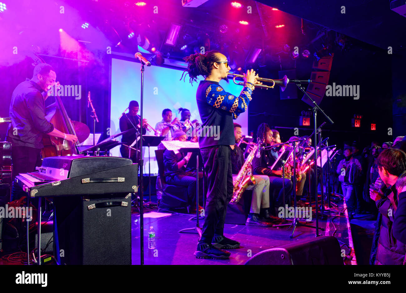 New York, United States. 13th Jan, 2018. Theo Croker Big Brother band ...