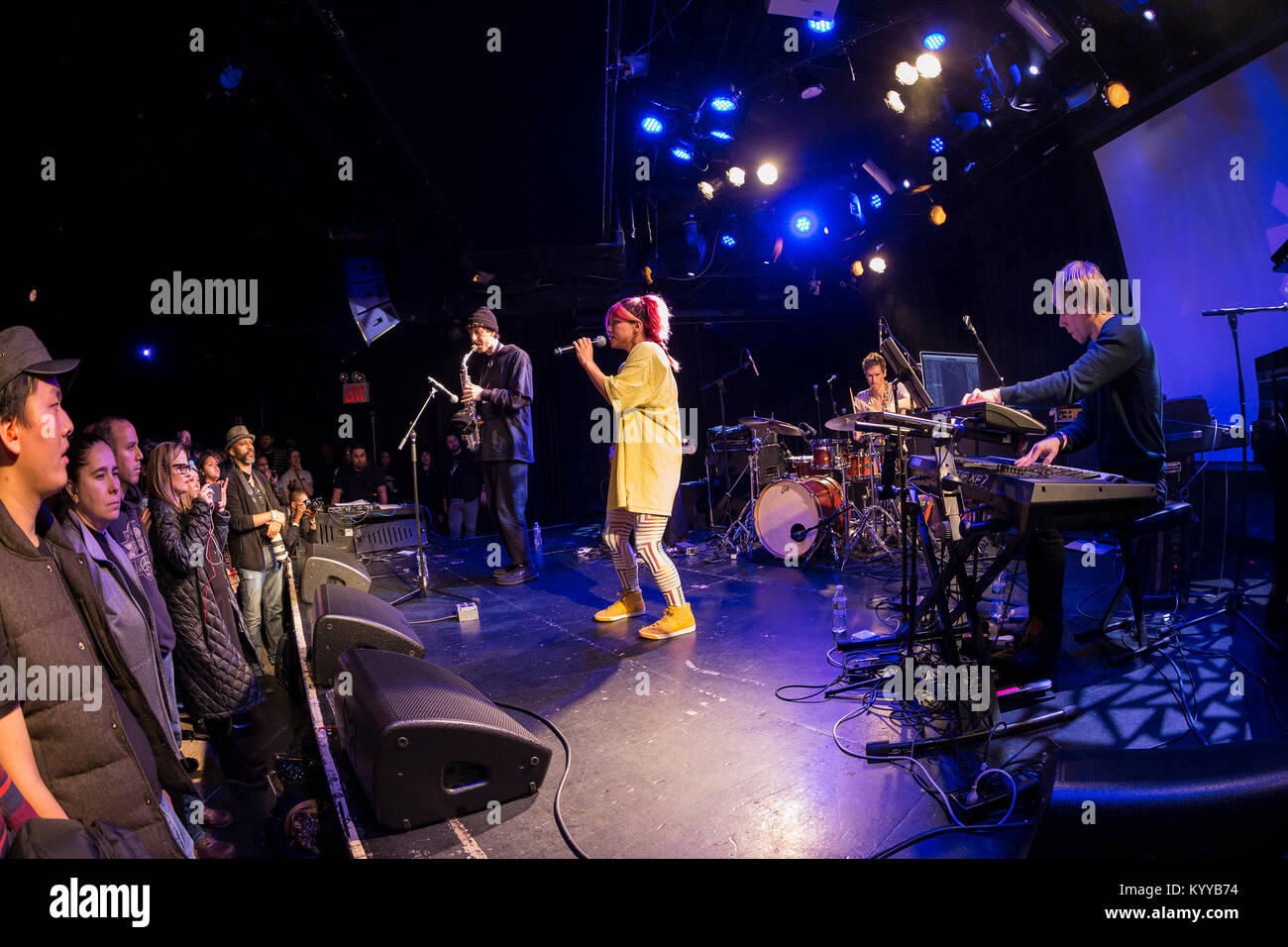 New York, United States. 11th Jan, 2018. Band Knower with singer ...