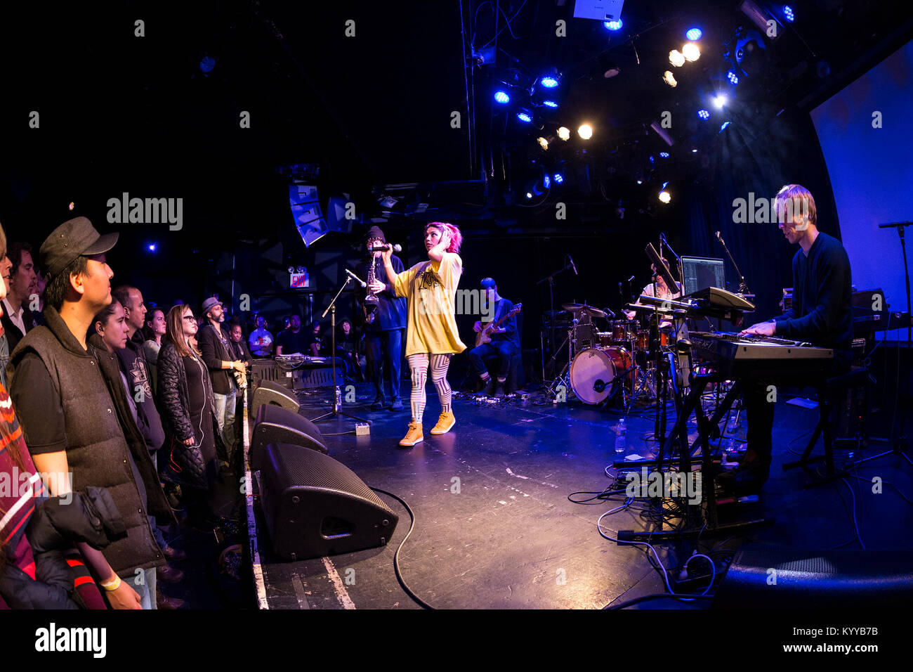New York, United States. 11th Jan, 2018. Band Knower with singer ...