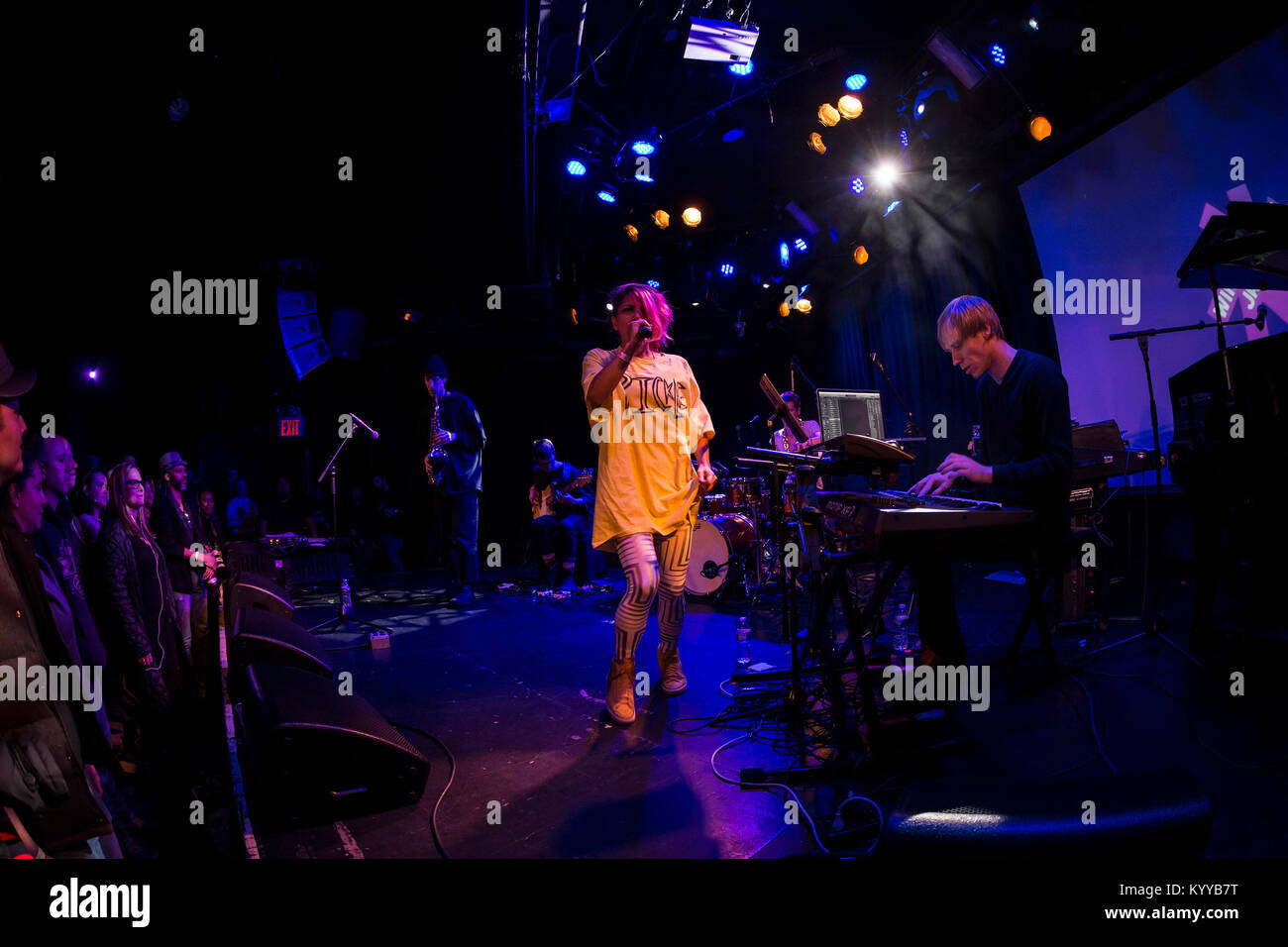 New York, United States. 11th Jan, 2018. Band Knower with singer ...