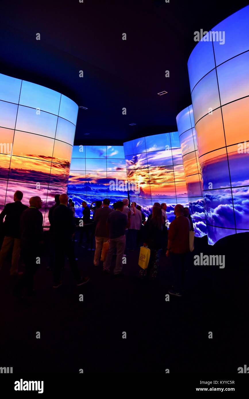 LG Electronics OLED 92-ft-long "canyon display" of TVs at CES (Consumer ...
