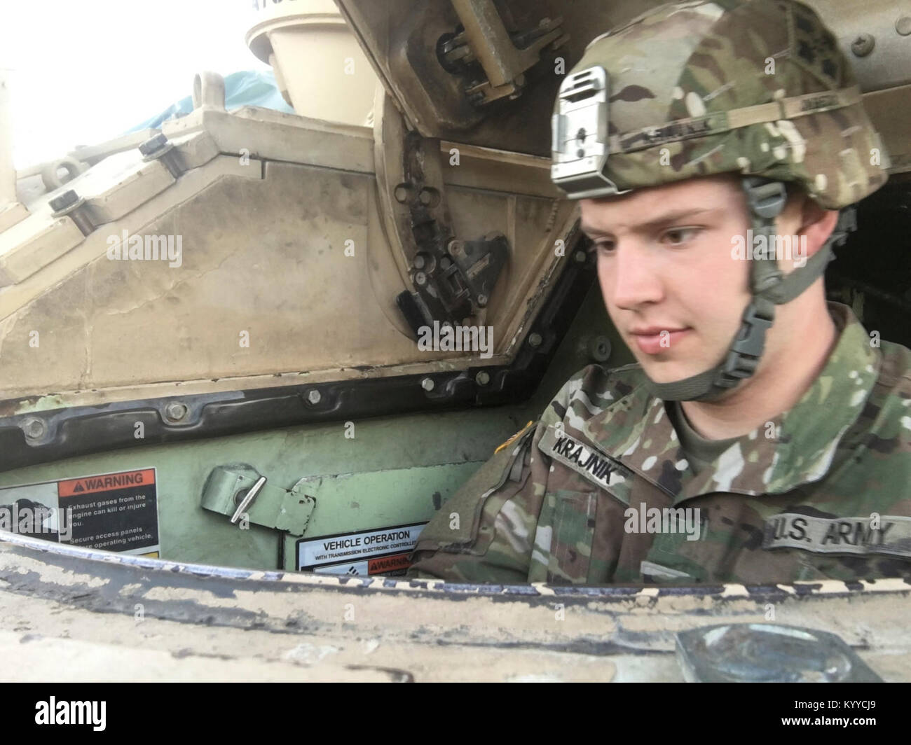 Pfc. Jacob Kranjnik, an infantryman, for Alpha Company, 1st Battalion ...