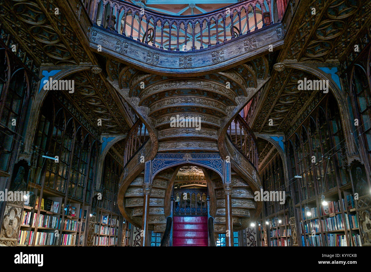 Libreria Lello e Irmao, with detailed wood balusters, is one of the ...