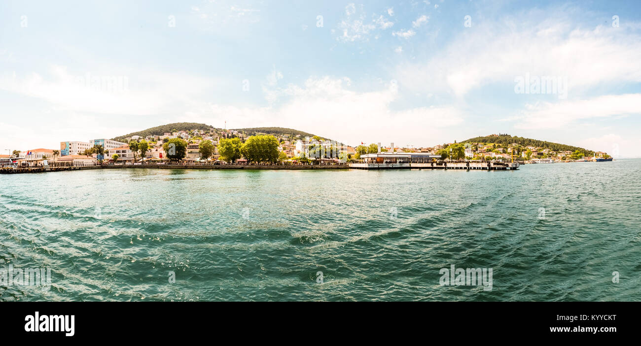 Panoramic View of Heybeliada island.The island is one of four islands ...