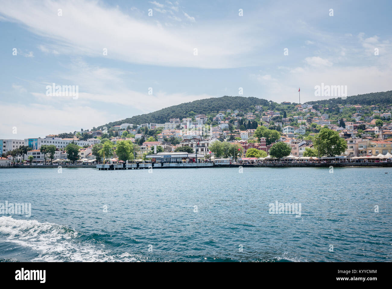 View of Heybeliada island.The island is one of four islands named ...
