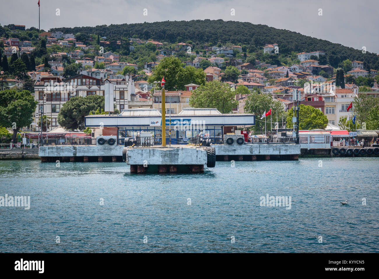 View of Heybeliada island.The island is one of four islands named ...