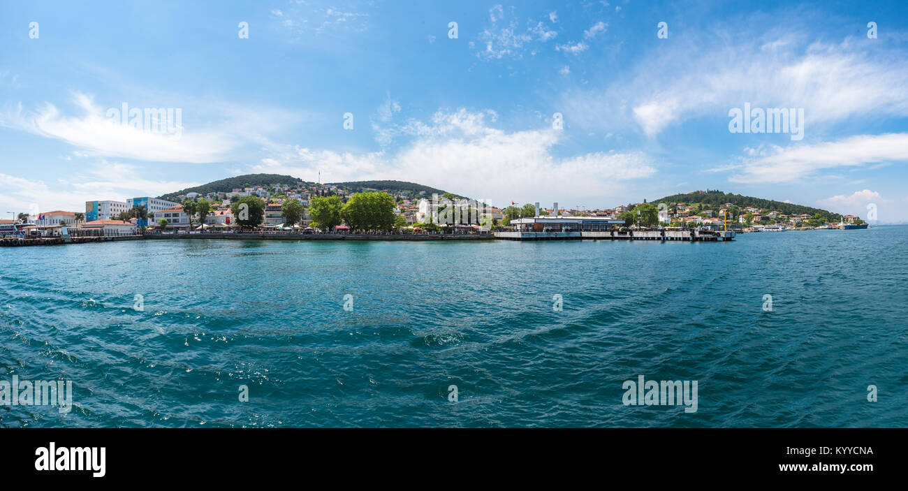 Panoramic View of Heybeliada island.The island is one of four islands ...
