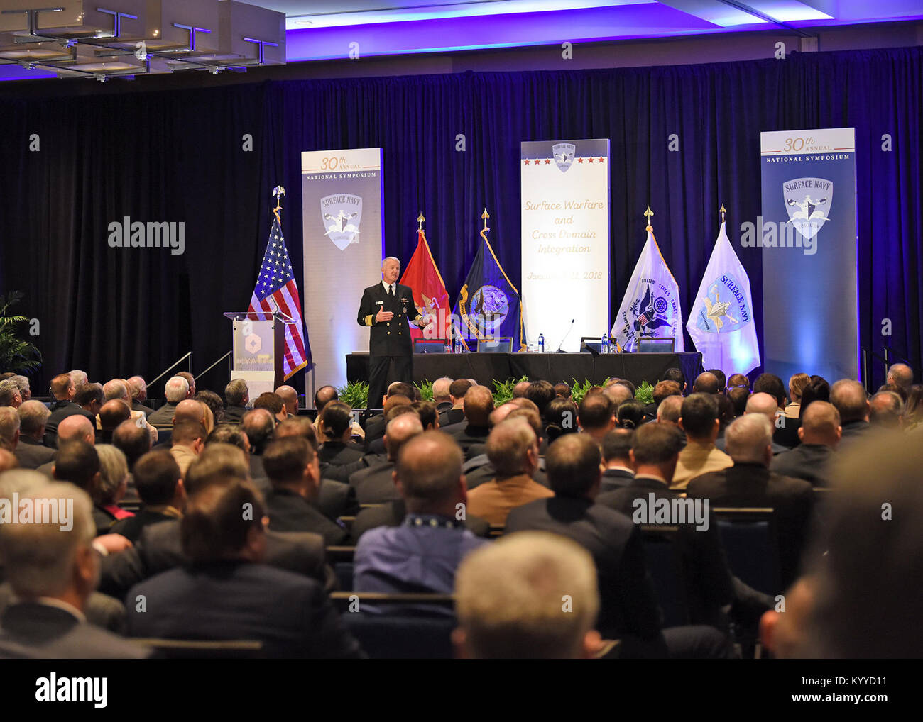 CRYSTAL CITY, Va. (Jan. 9, 2018) Vice Adm. Thomas S. Rowden, commander ...