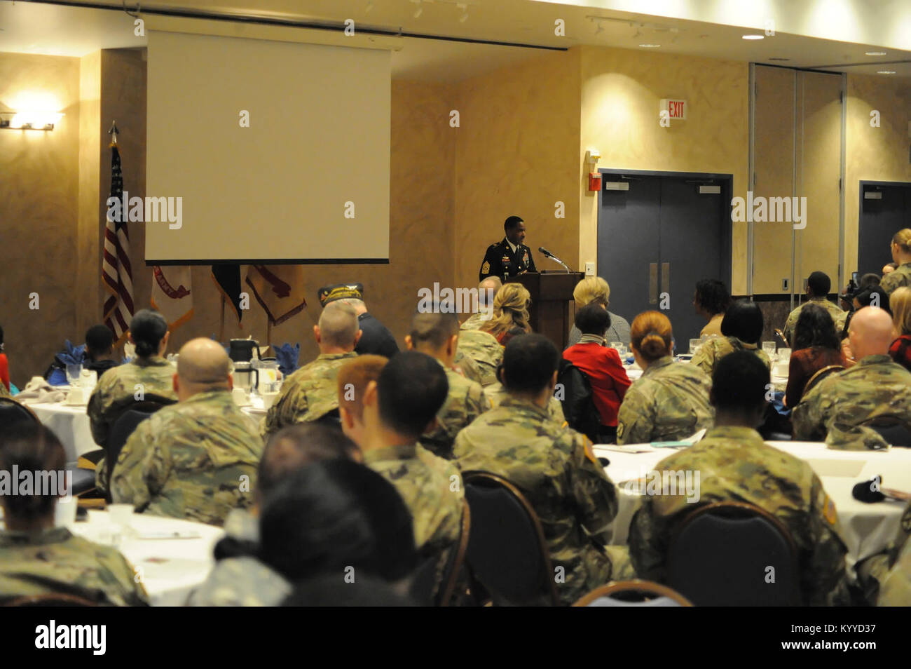 Command Sgt. Maj. Michael Bostic, 10th Special Troops Battalion senior ...