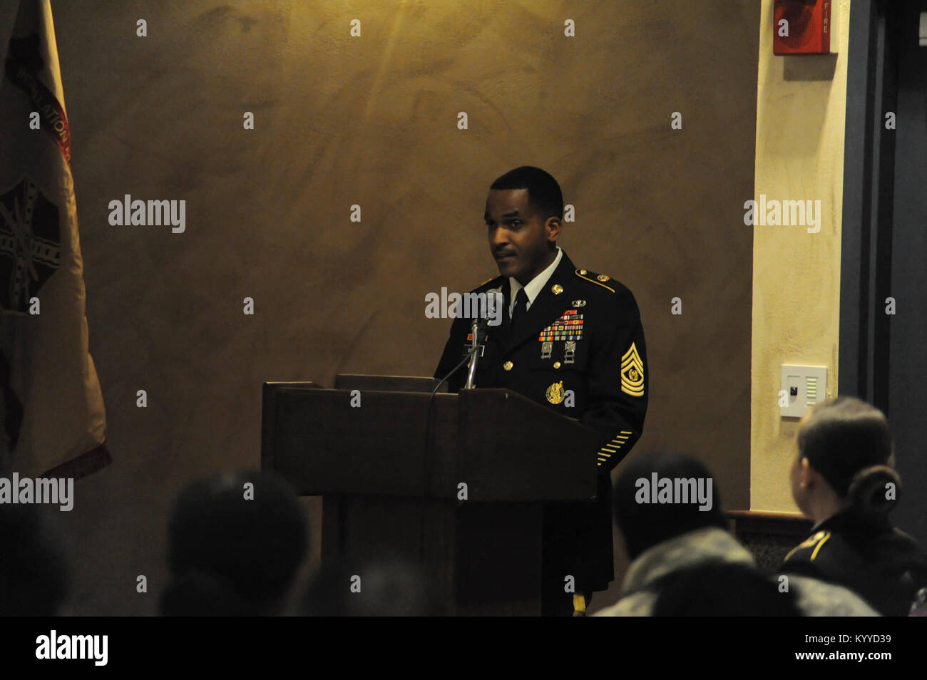 Command Sgt. Maj. Michael Bostic, 10th Special Troops Battalion senior ...