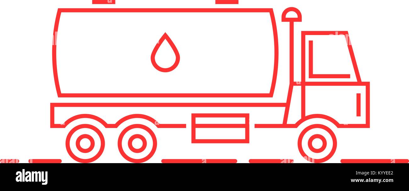 red thin line milk tanker Stock Vector Image & Art - Alamy