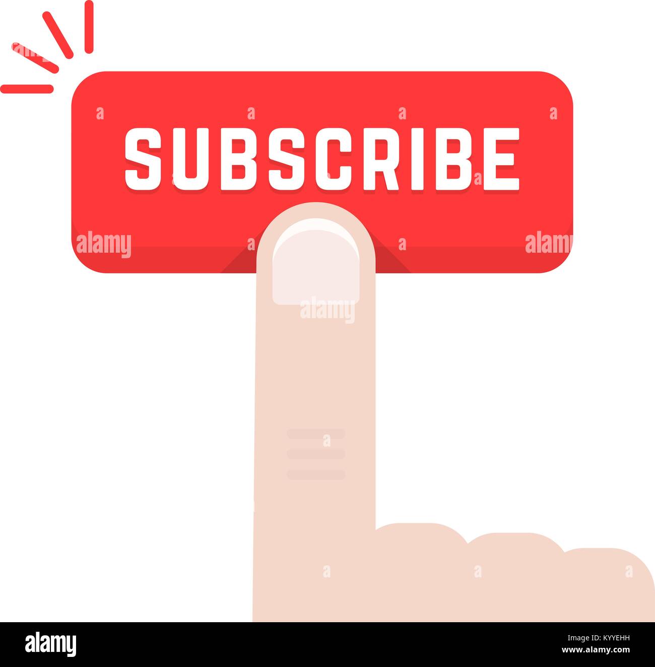 forefinger on subscribe button Stock Vector Image & Art - Alamy