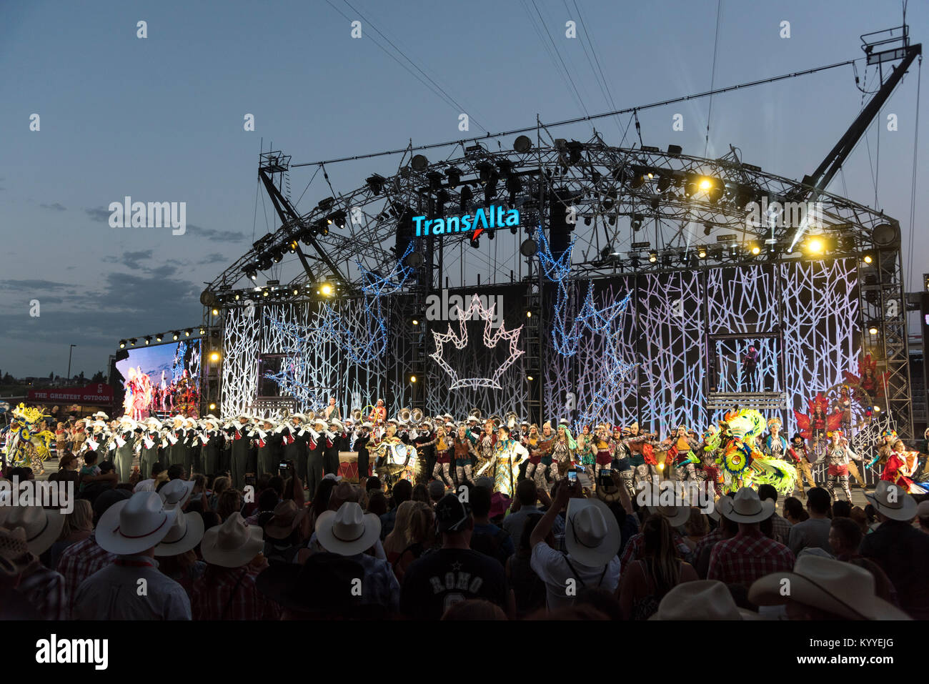 Indigenous artists performing at Calgary Stampede, Calgary, Alberta ...