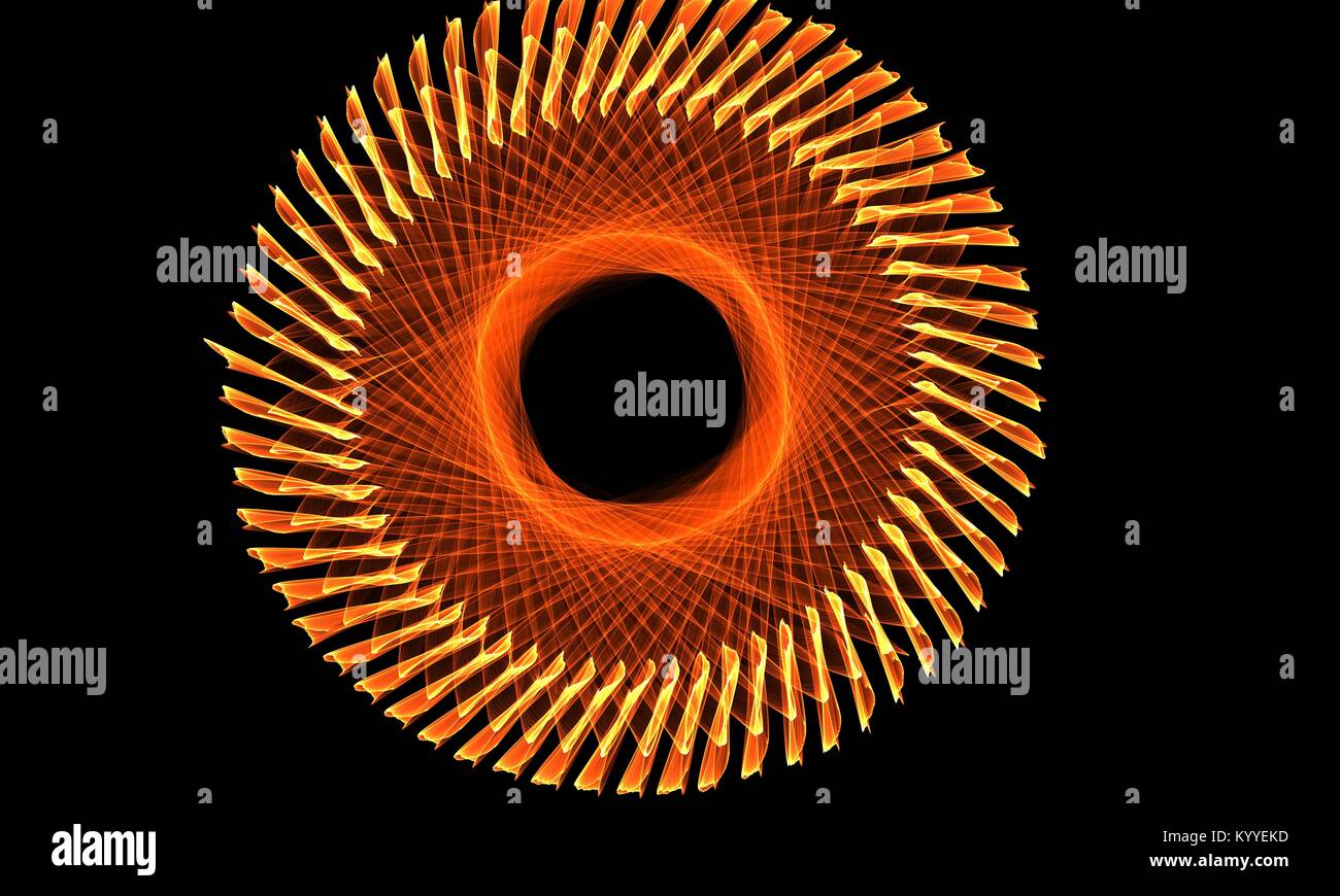 Abstract background. Abstract fire spiral on dark background. Flame ...