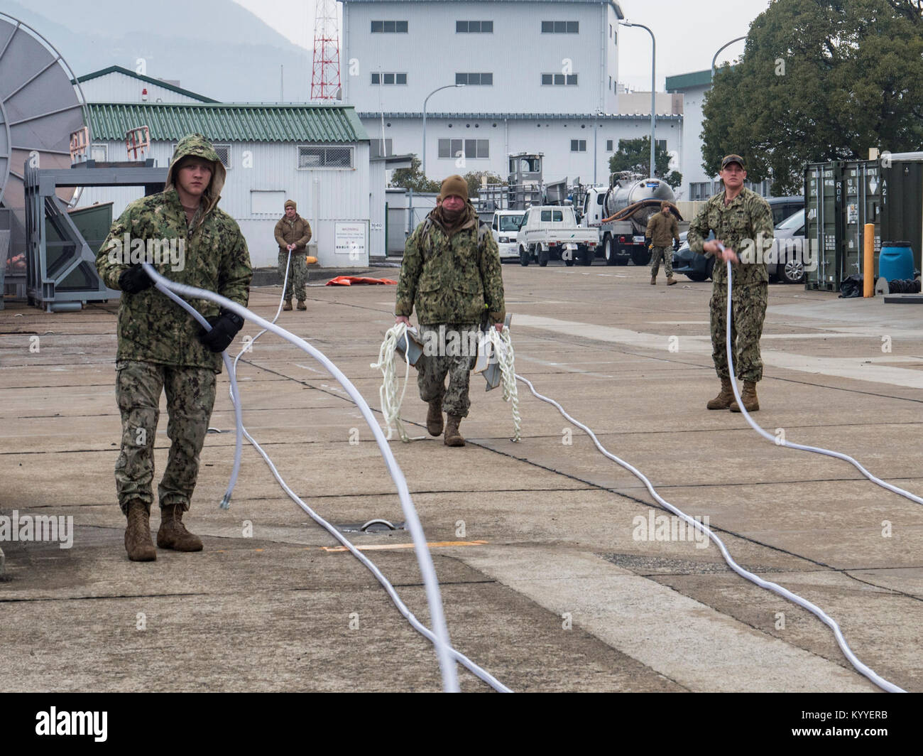 U.S. Navy Seabees, assigned to Underwater Construction Team (UCT) 2 ...