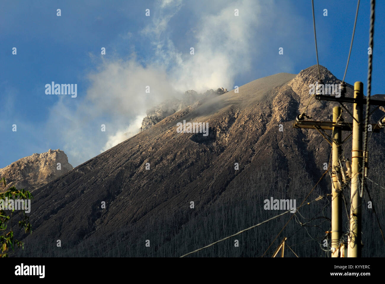 Indonesia. 17th Jan, 2018. Since the lava dome of Mount Sinabung ...