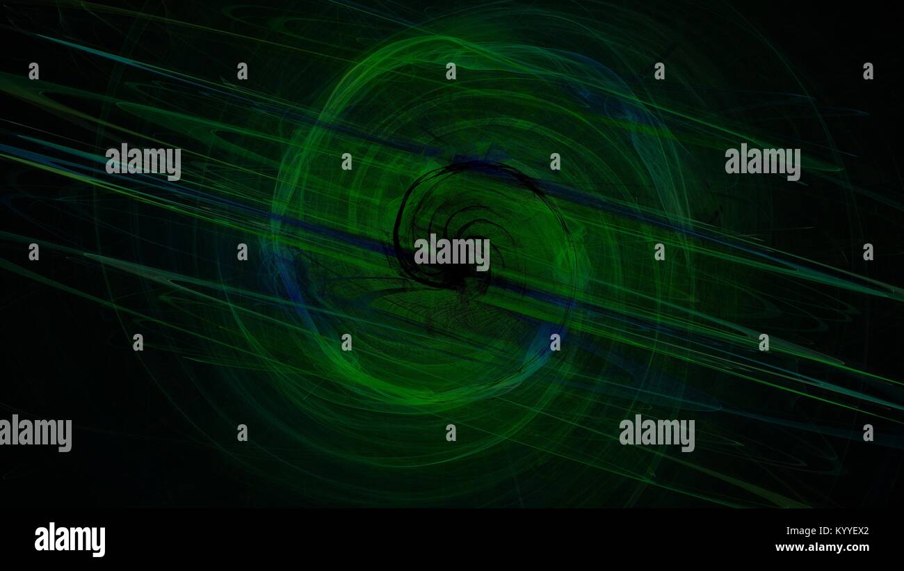 Abstract green lines on black background. Sparkle green light, green ...