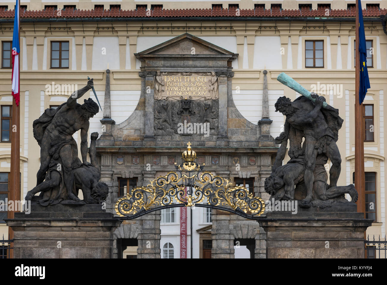 Prague castle entrance statues hi-res stock photography and images - Alamy