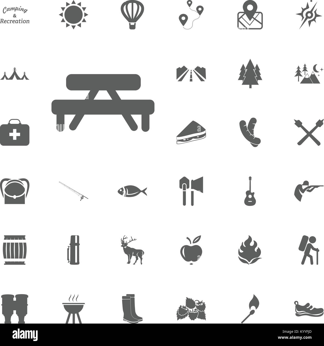 Hiker sign bench Stock Vector Images - Alamy