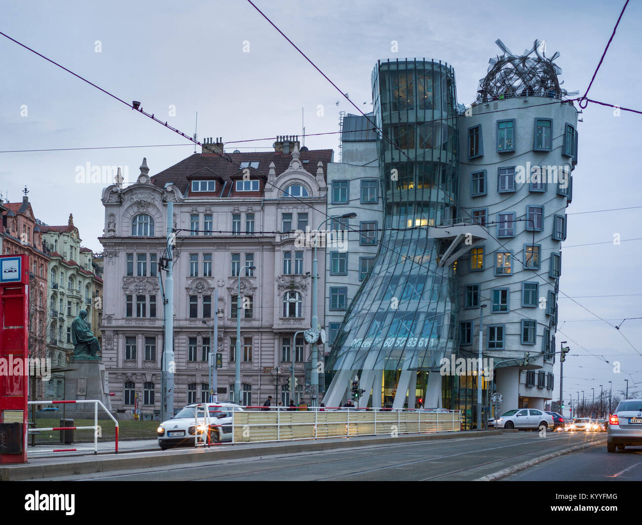 Dancing House by architect Frank Gehry, Prague, Czech Republic Stock ...