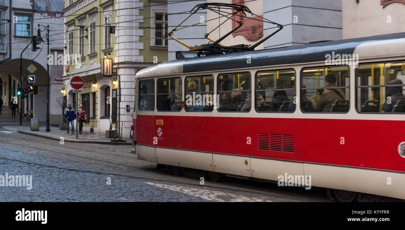 Tram passengers prague hi-res stock photography and images - Alamy