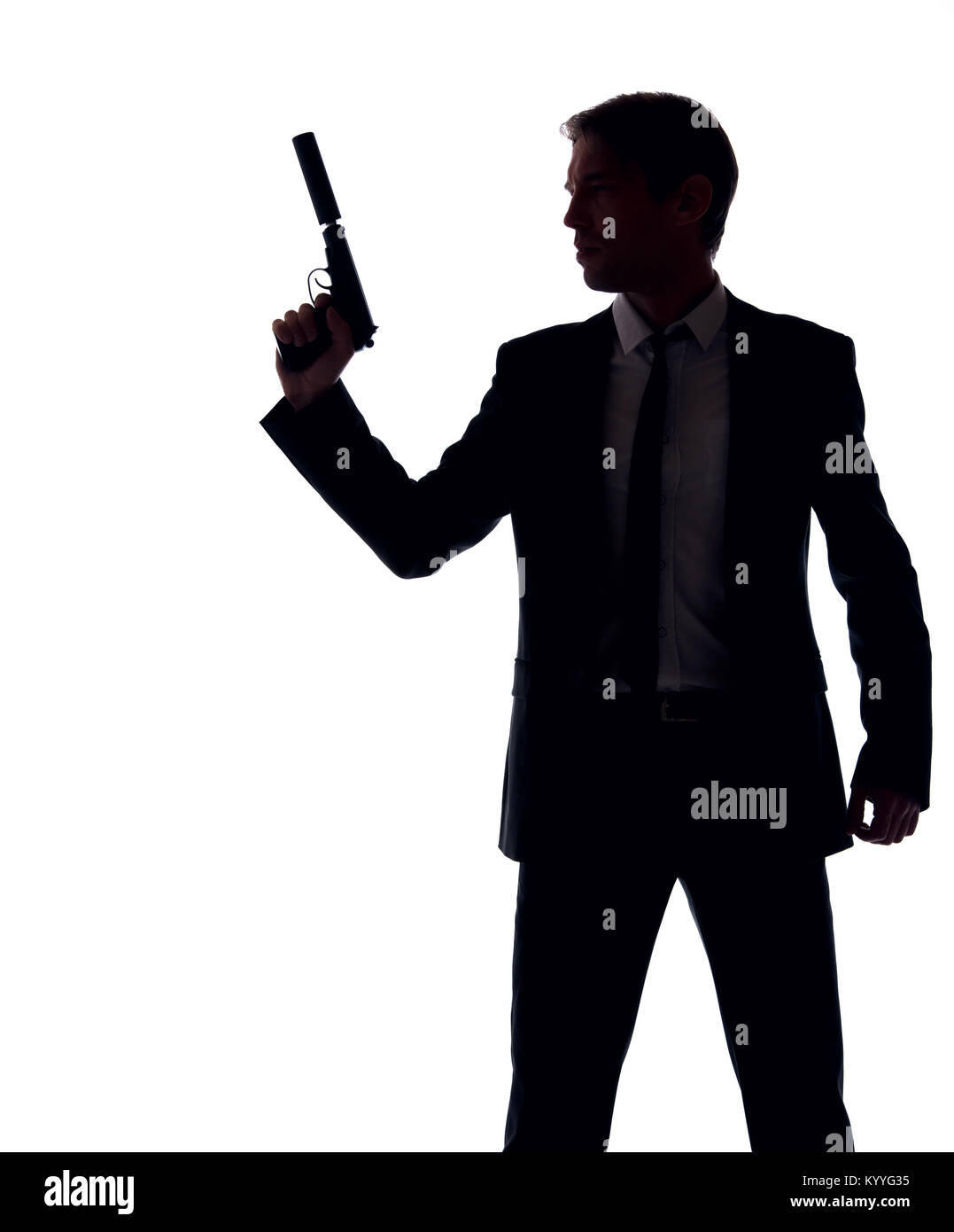 Gangster silhouette hi-res stock photography and images - Alamy