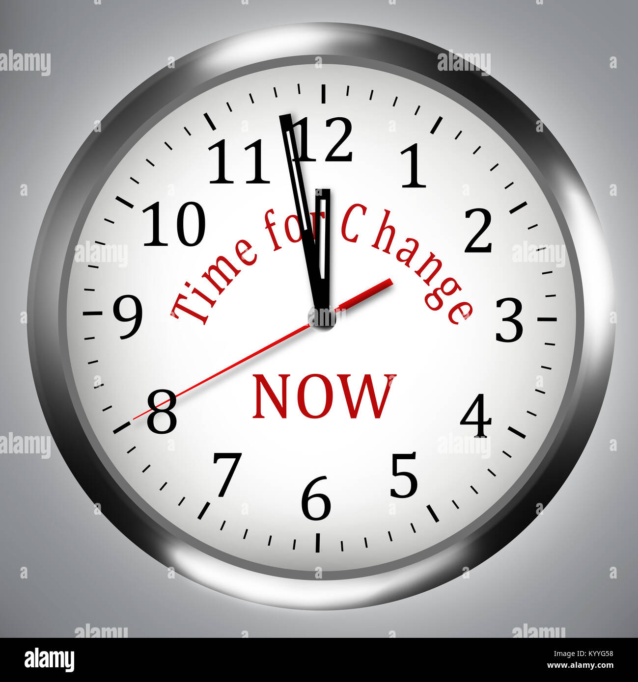 Time for Change clock business ilustration idea concept Stock Photo - Alamy