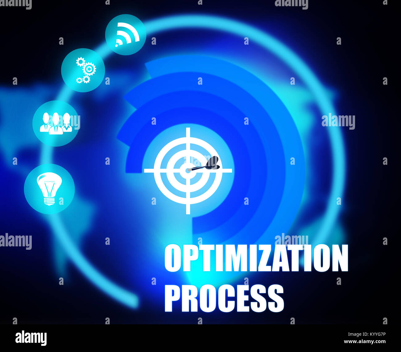 Optimization process concept business idea background plan graphic ...