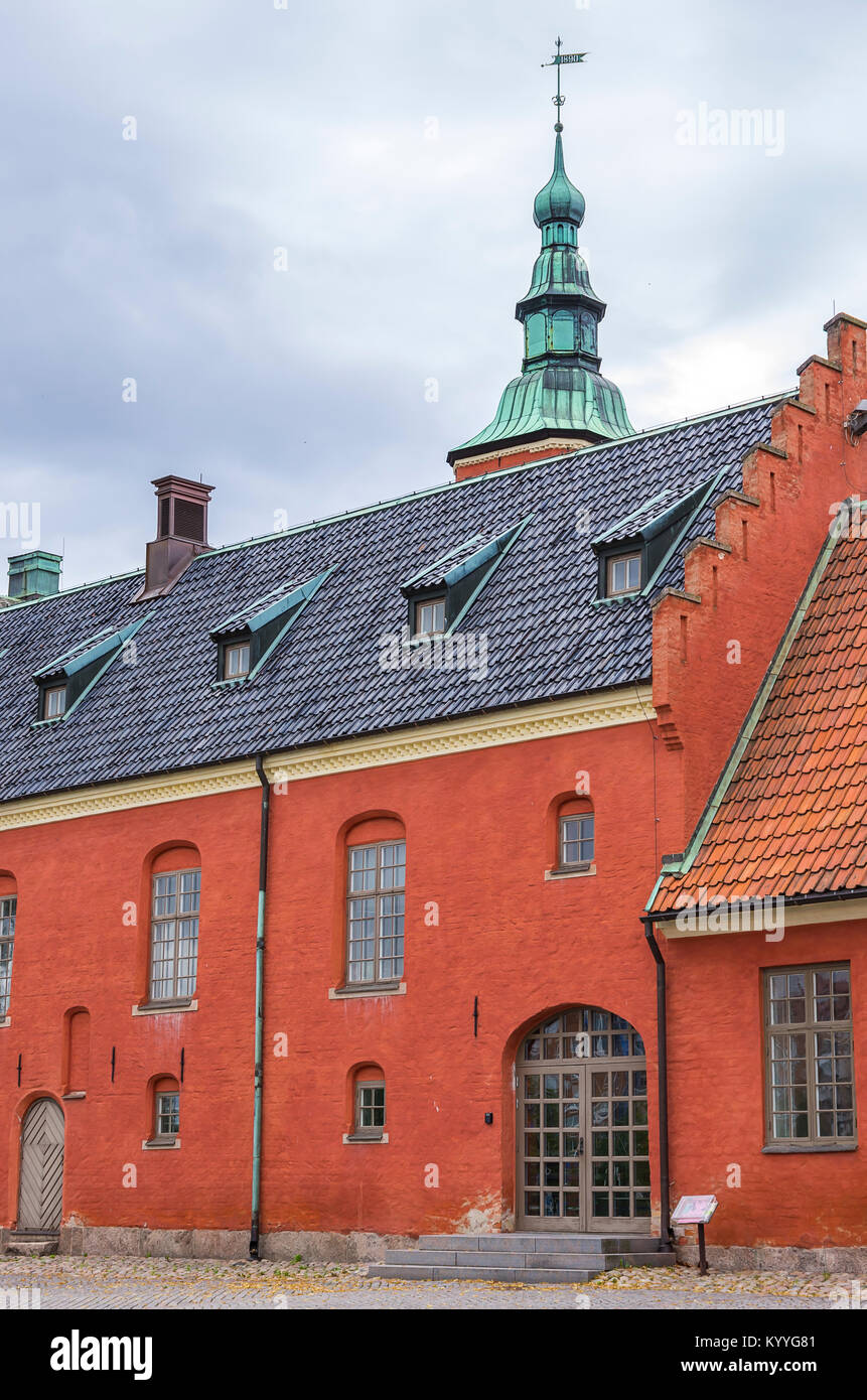 Inside the yards of Halmstad Castle, Halmstad Municipality, Halland ...